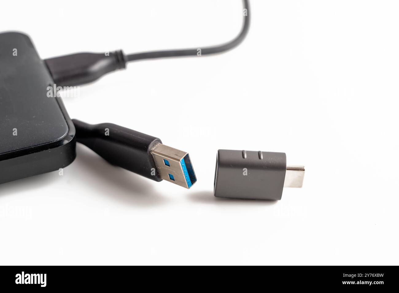 USB type B male conector and USB type C female connector device adaptor ...