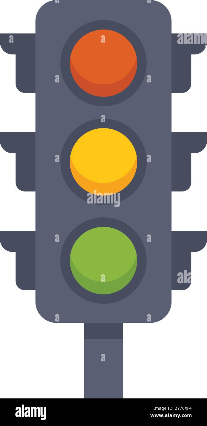 Traffic light showing green, yellow and red light, perfect illustration ...