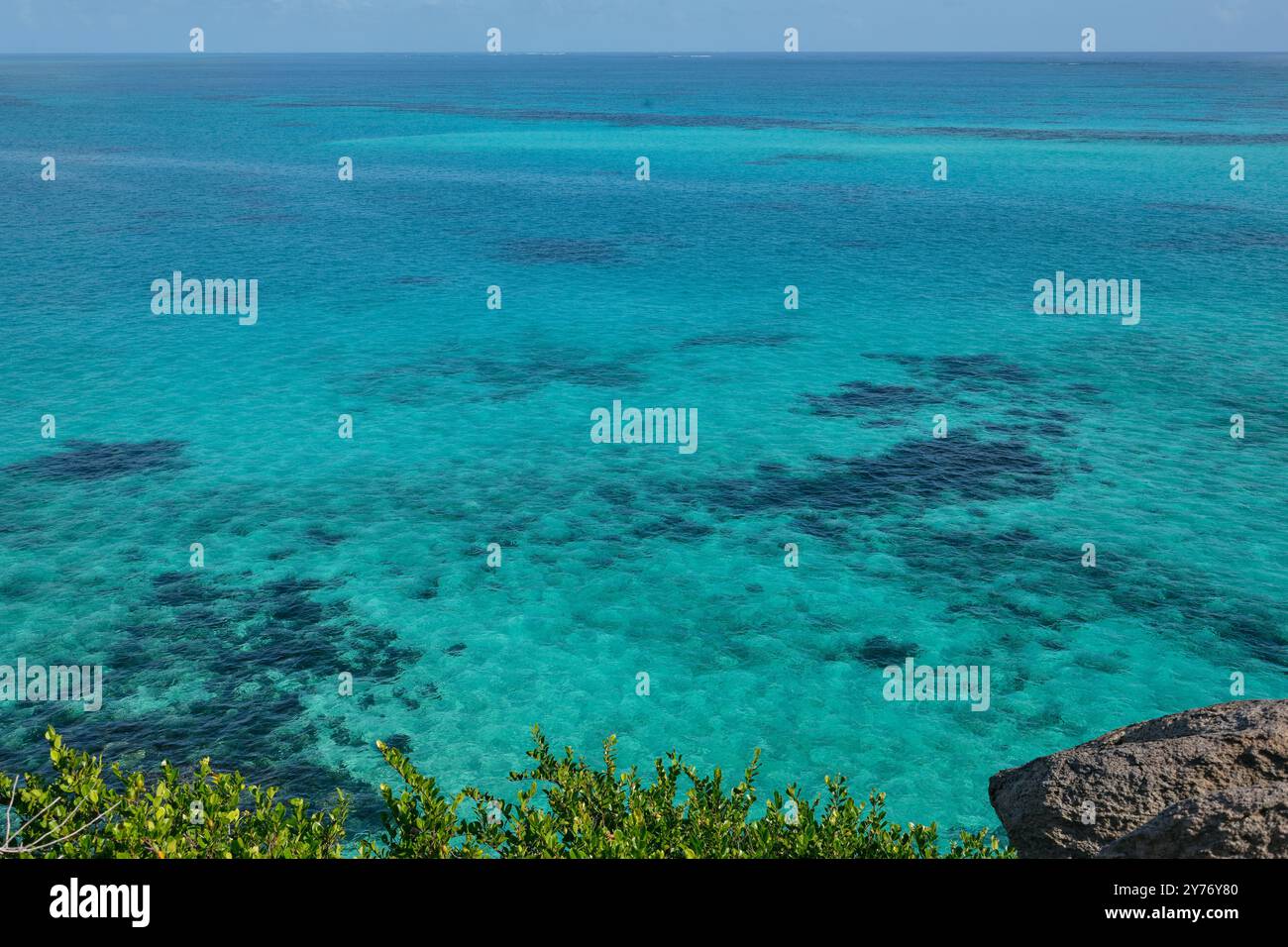 view from cayo cangrejo, crab key, in Providencia island, Colombia ...