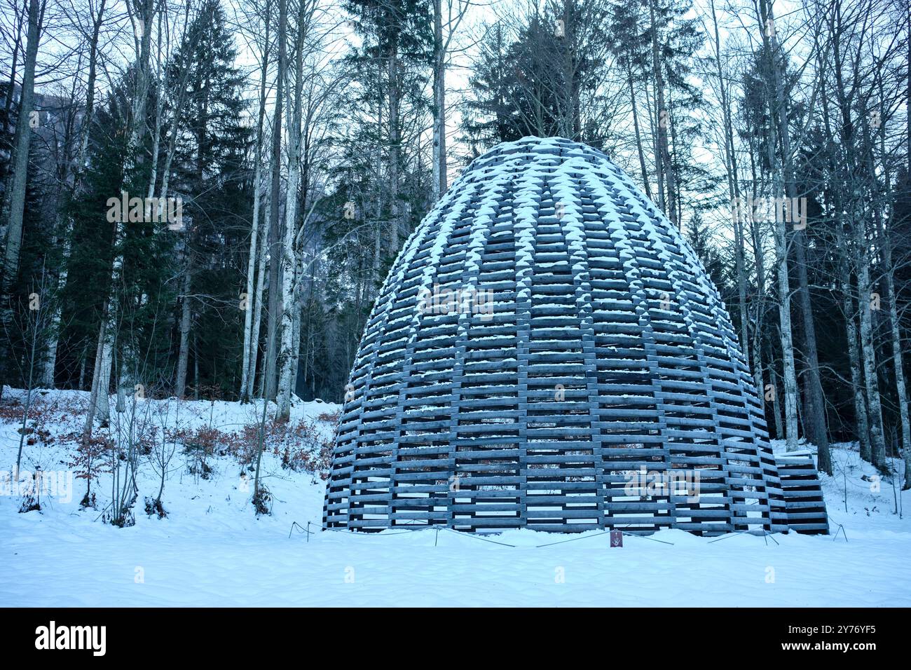 Outdoor art installation on italian mountains Stock Photo - Alamy