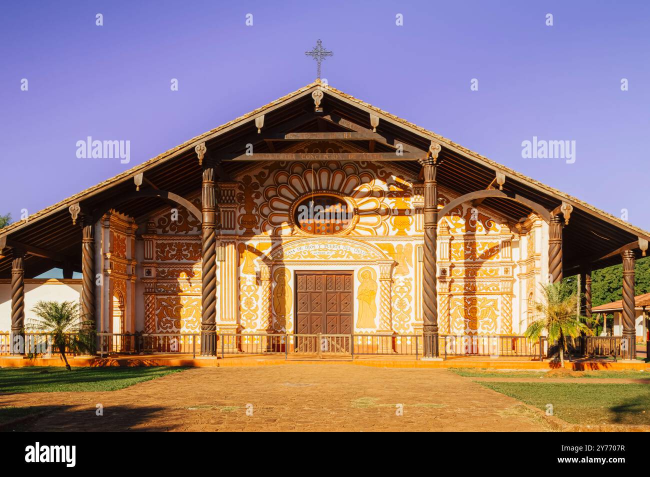 Ornate Jesuit Mission Church in Concepción, Bolivia - Architectural ...