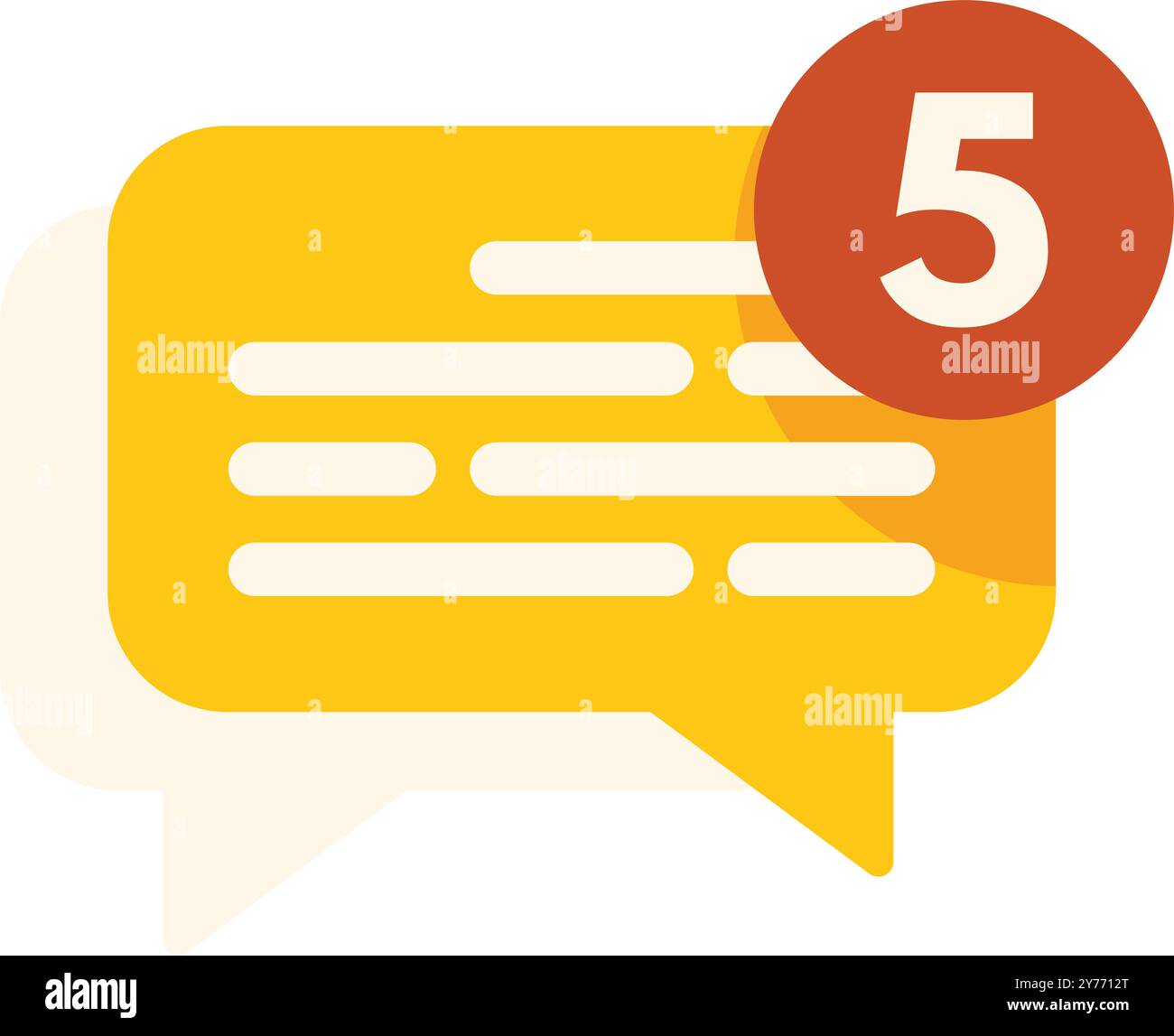 Number five speech bubble hi-res stock photography and images - Alamy