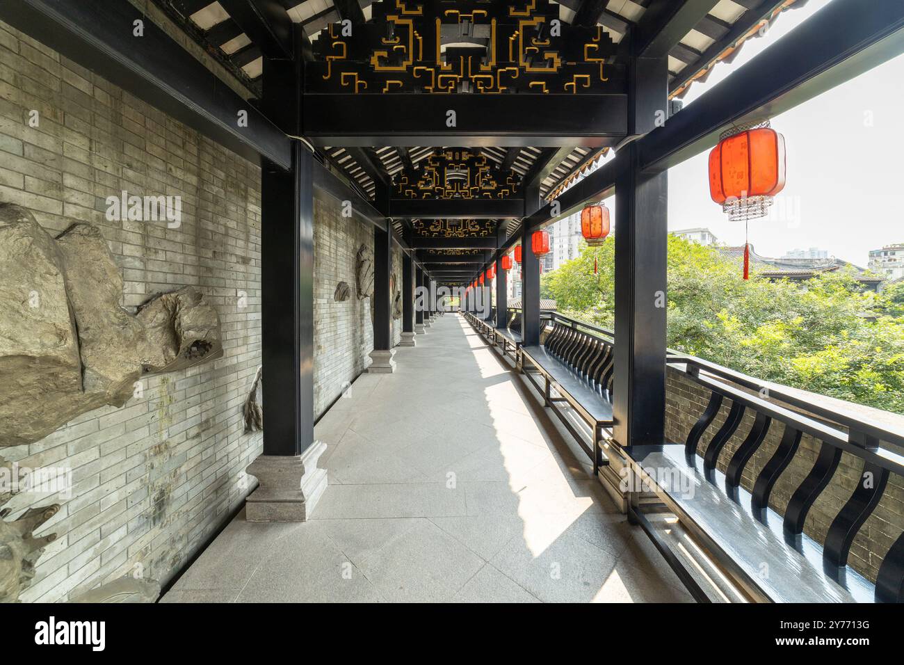 Walk tunnel way in Guangzhou China Stock Photo - Alamy