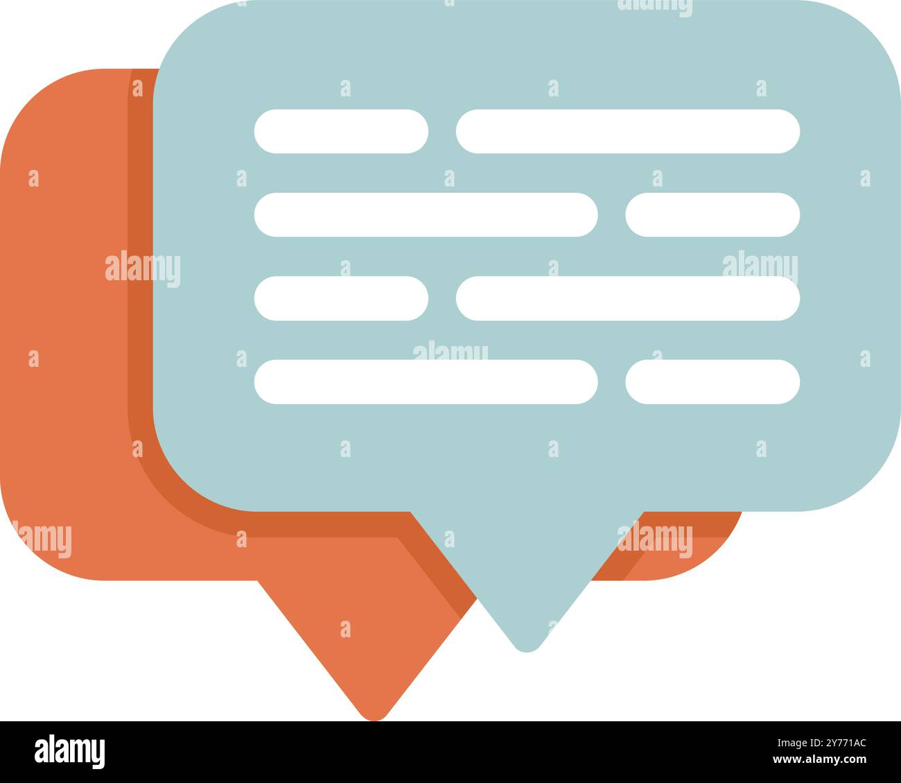 Two speech bubbles are overlapping, showing an ongoing conversation Stock Vector Image & Art - Alamy