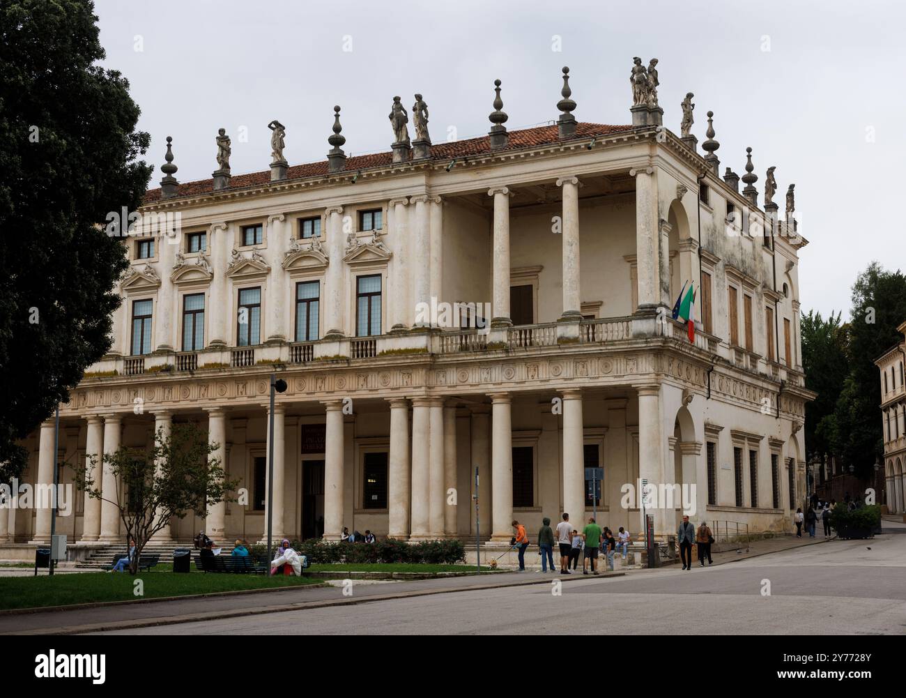 Vicenza, Italy - September 13, 2024: The main facade of the Chiericati ...