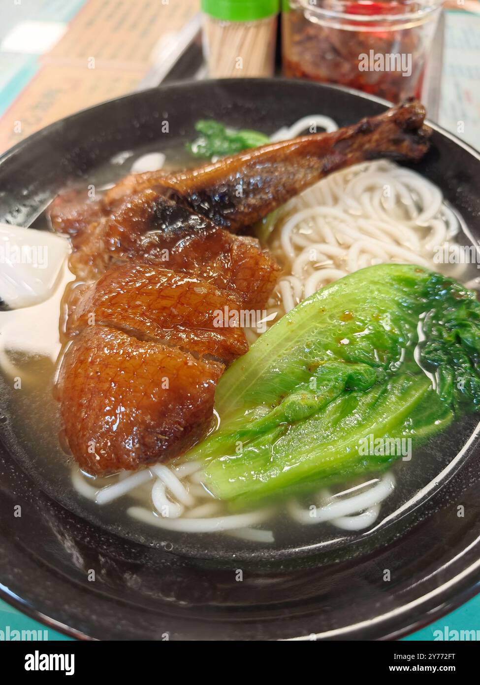 Roasted goose rice noodles in Guangzhou China Stock Photo - Alamy