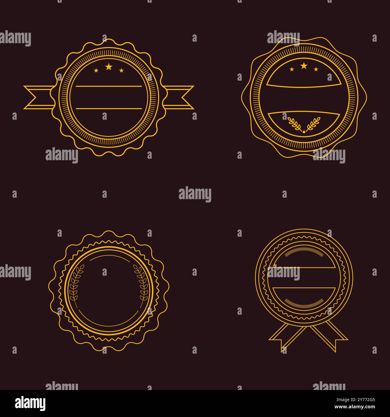 Blank vector vintage classic style badges Stock Vector Image & Art - Alamy