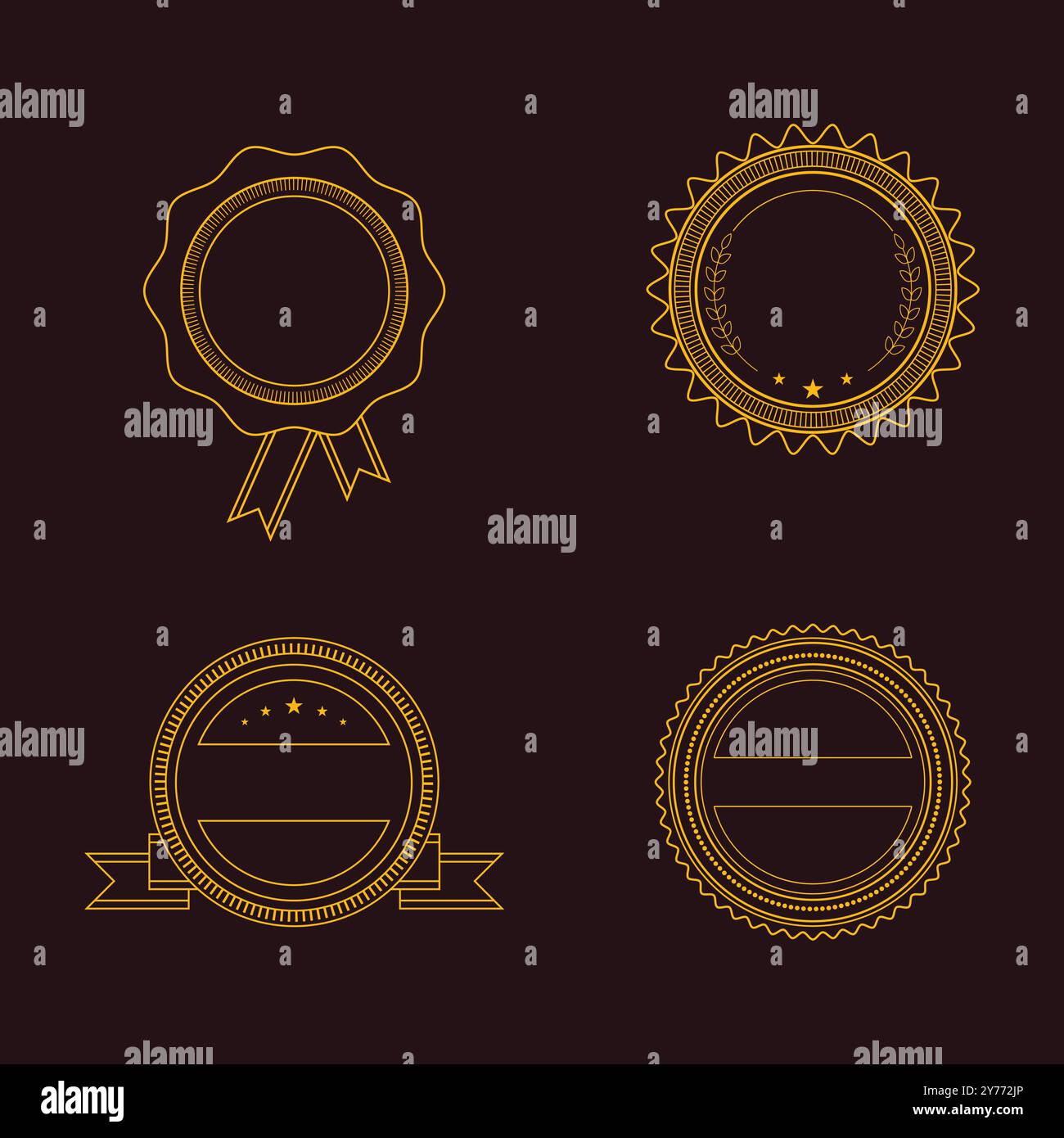 Blank vector vintage classic style badges Stock Vector Image & Art - Alamy