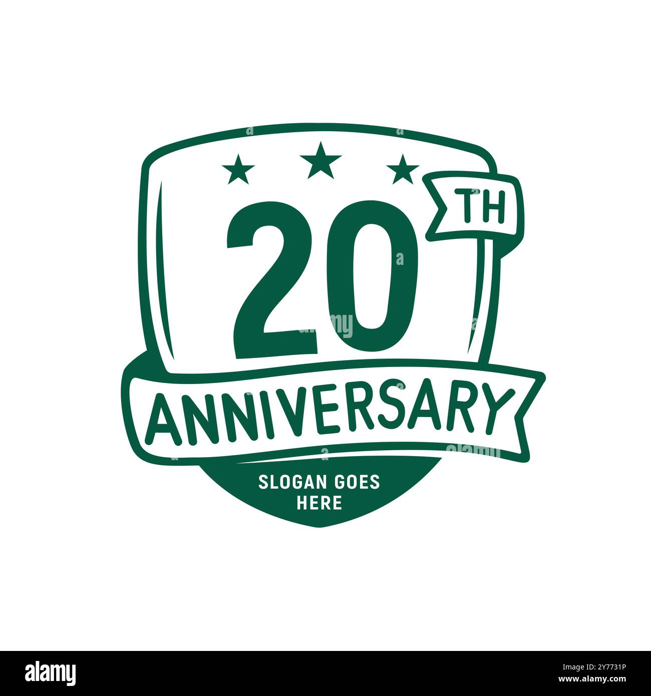 20 years anniversary celebration shield design template. 20th ...
