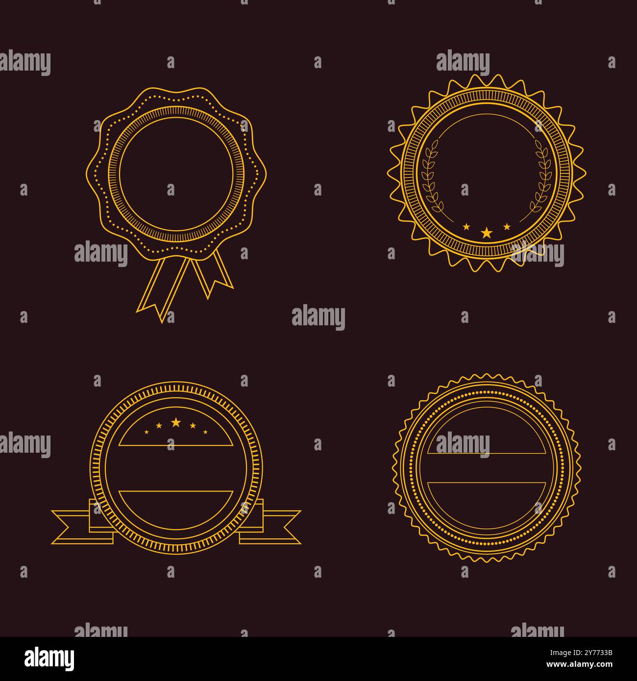Blank vector vintage classic style badges Stock Vector Image & Art - Alamy