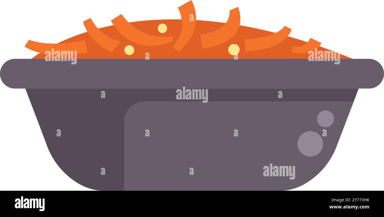 Grey bowl overflowing with grated carrots on white background, simple ...