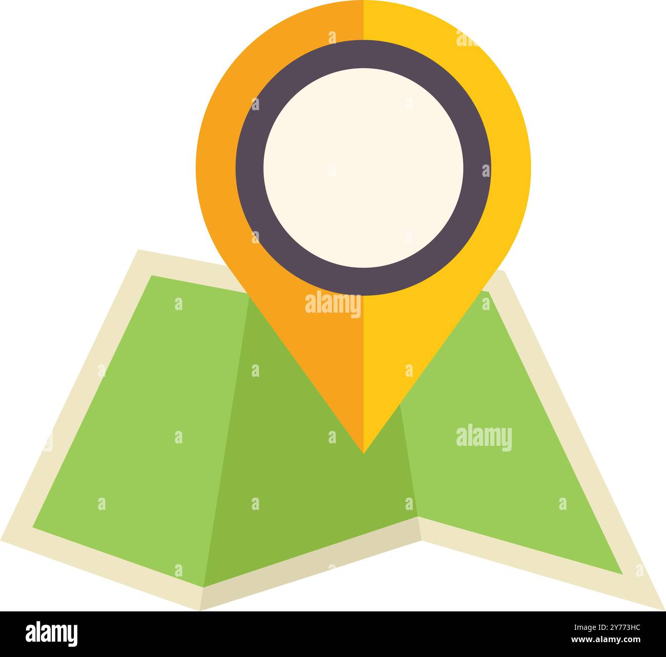 Location pin icon pointing on a map symbolising navigation, exploring ...