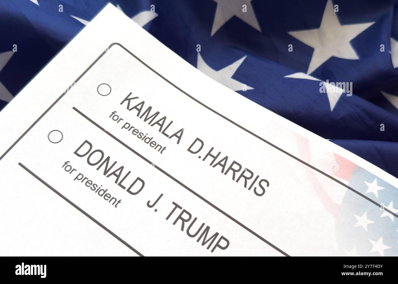 Kyiv, Ukraine, September 19, 2024 usa presidential sample ballot Stock ...