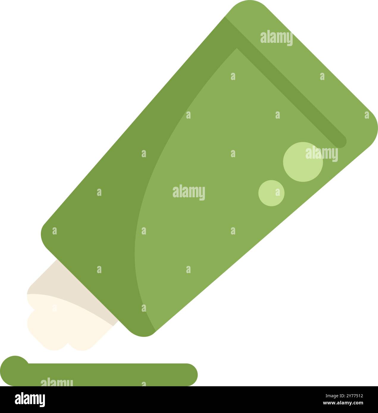 Green ointment tube squeezing out cream on white background Stock ...