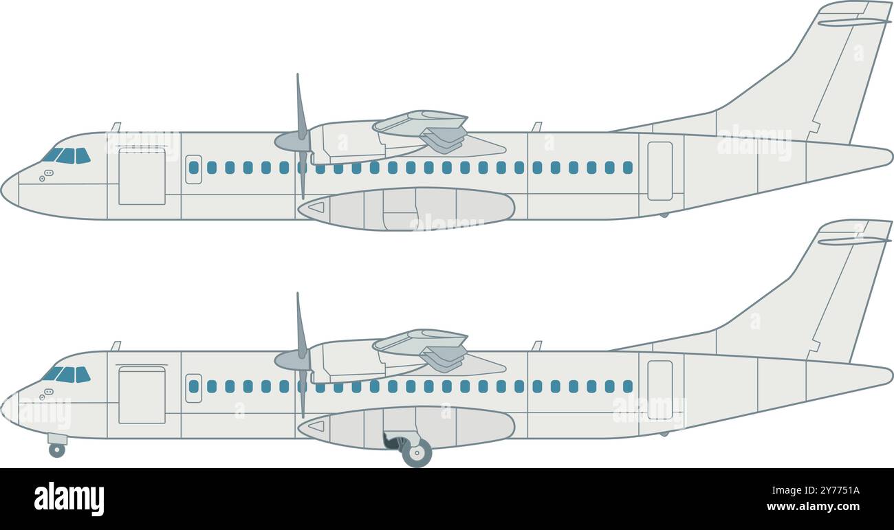 Atr 72 aircraft Stock Vector Images - Alamy