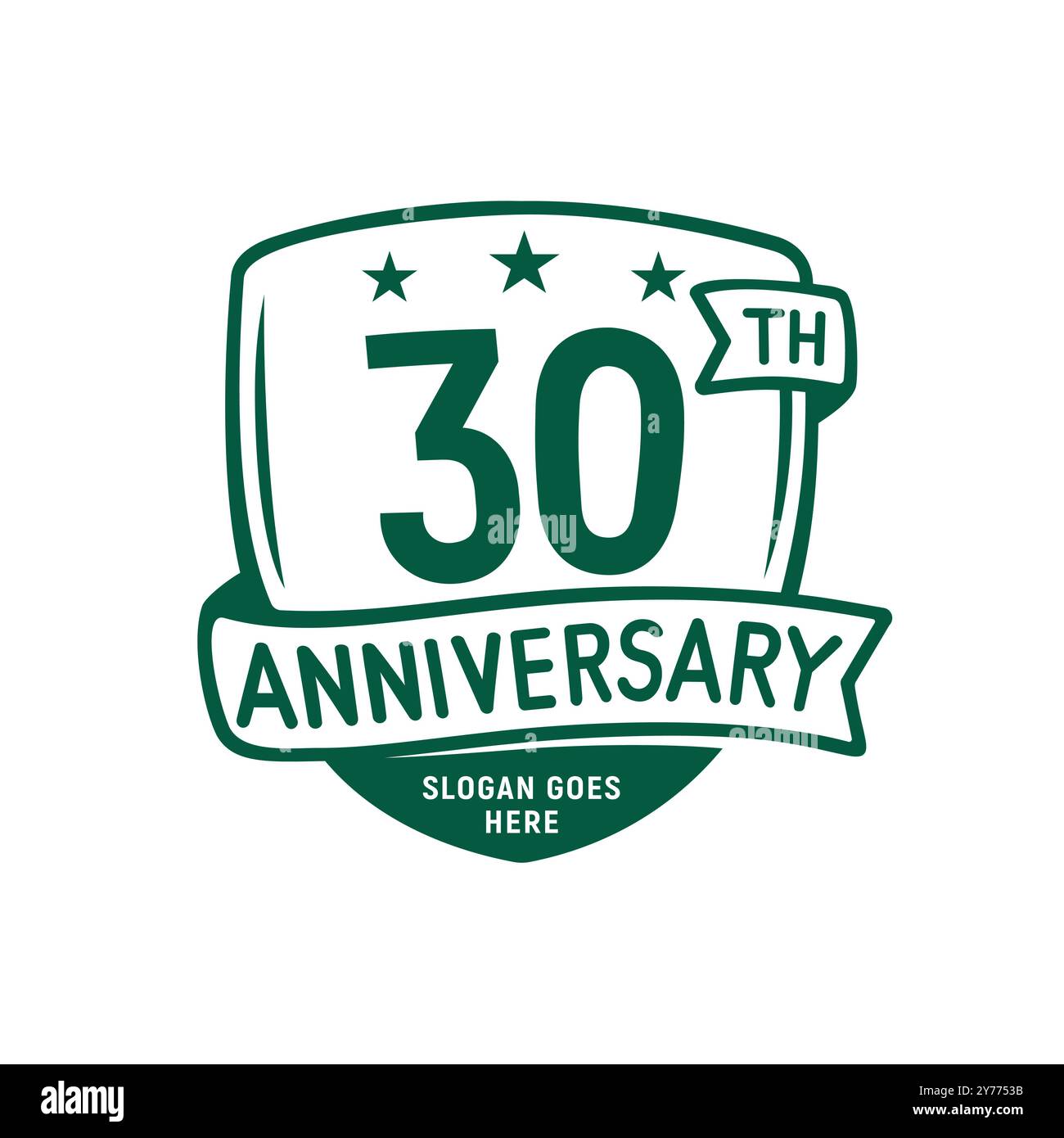 30 years anniversary celebration shield design template. 30th ...