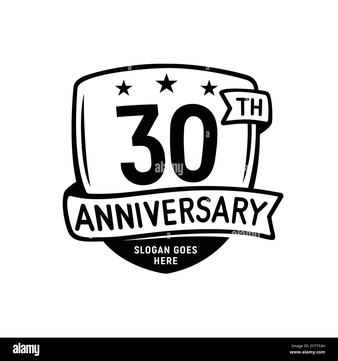 30 years anniversary celebration shield design template. 30th ...