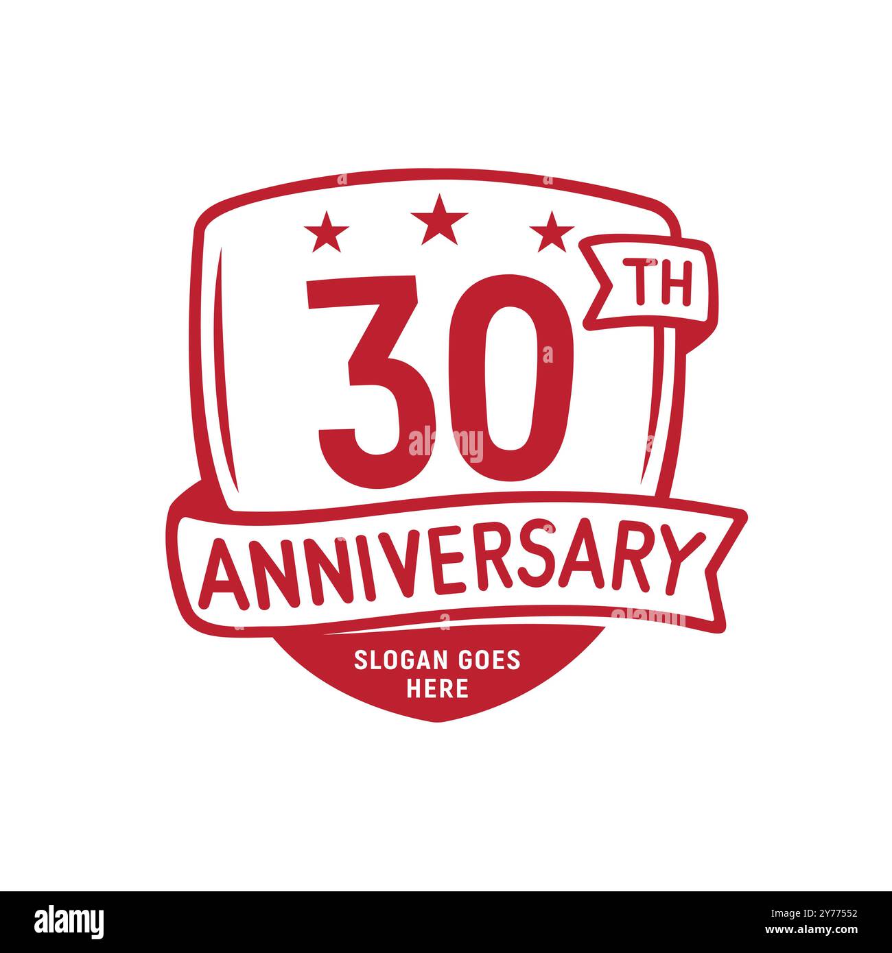 30 years anniversary celebration shield design template. 30th ...