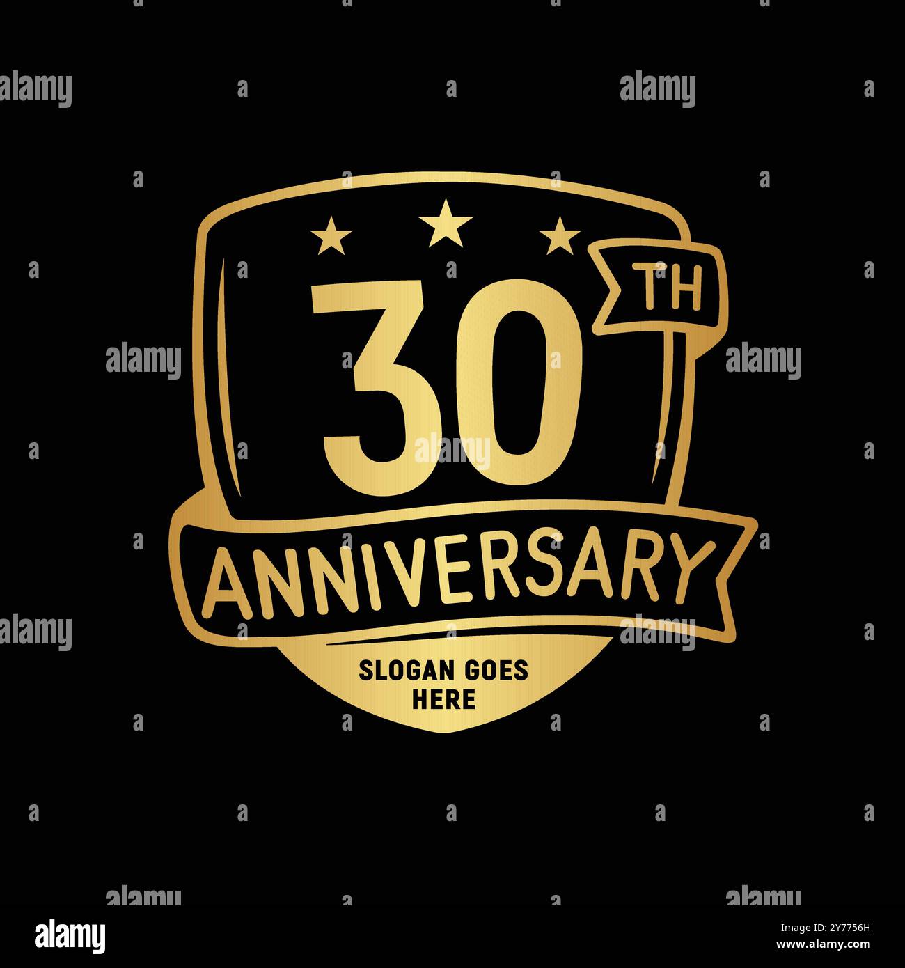 30 years anniversary celebration shield design template. 30th ...