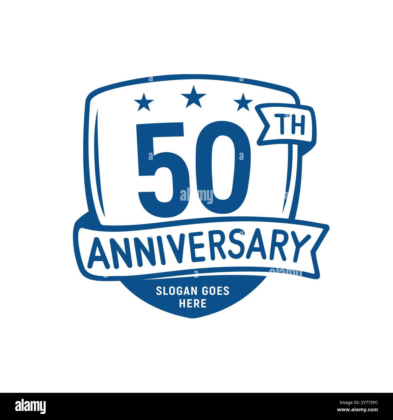 50 years anniversary celebration shield design template. 50th ...