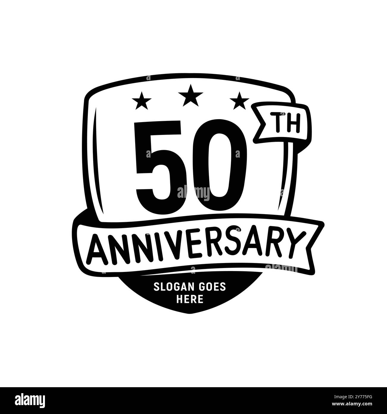 50 years anniversary celebration shield design template. 50th ...