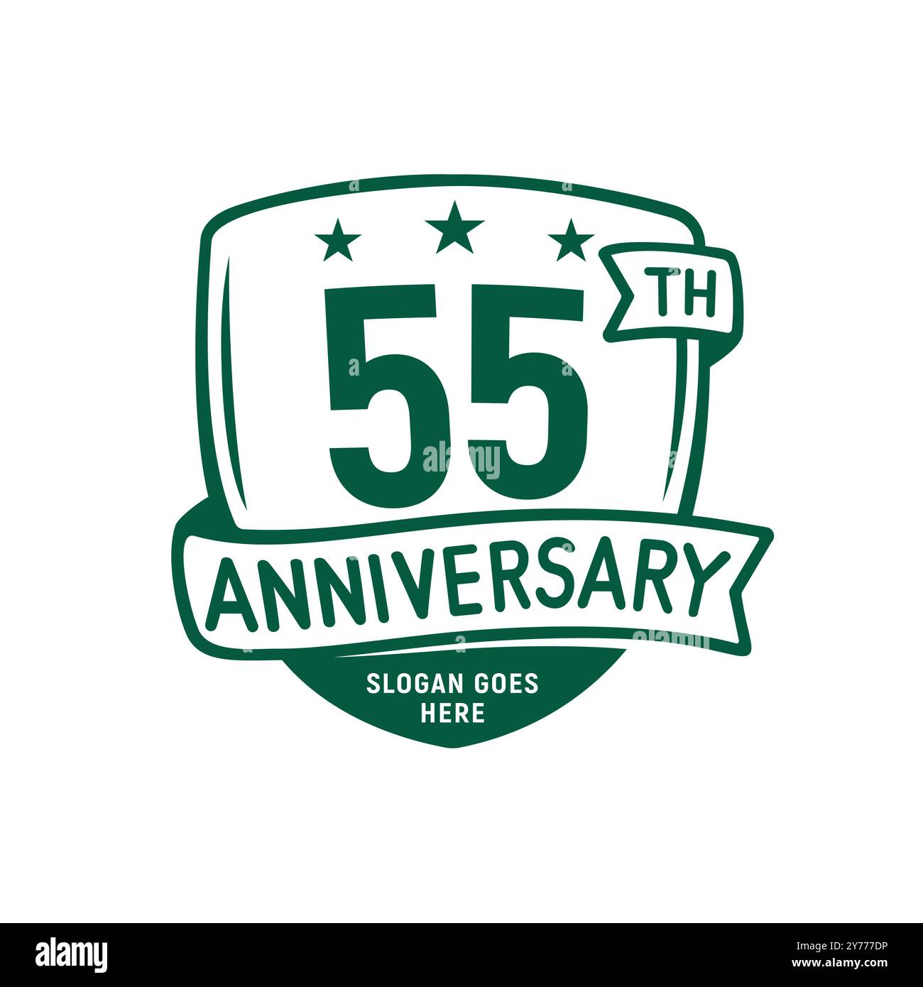 55 years anniversary celebration shield design template. 55th ...
