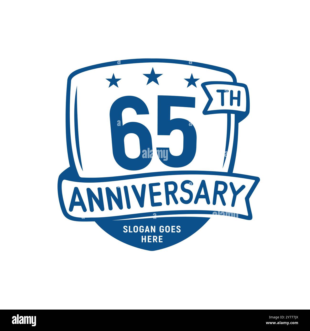 65 years anniversary celebration shield design template. 65th ...