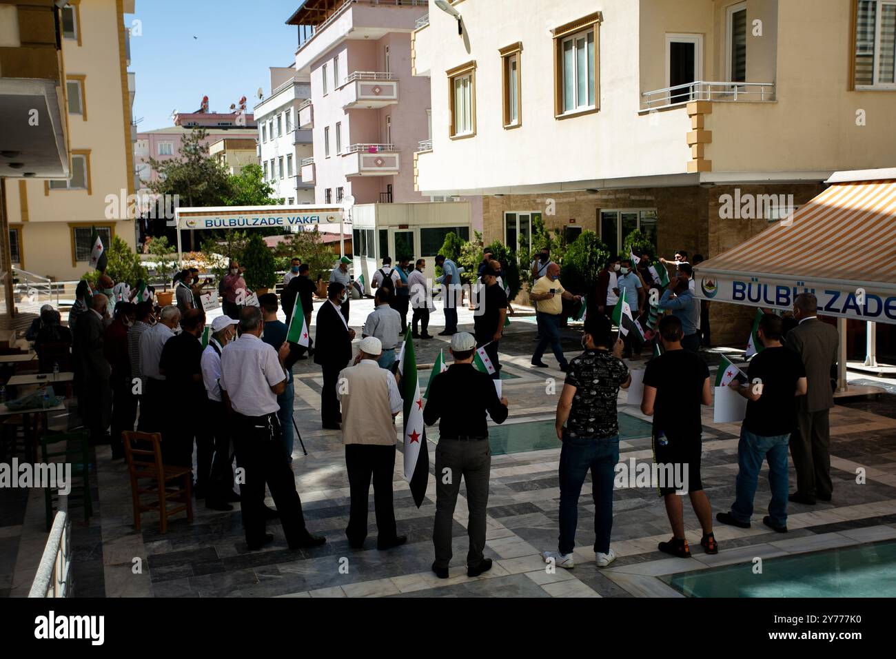 Gaziantep, Turkey. 26 May 2021. Dozens of supporters of the Syrian ...