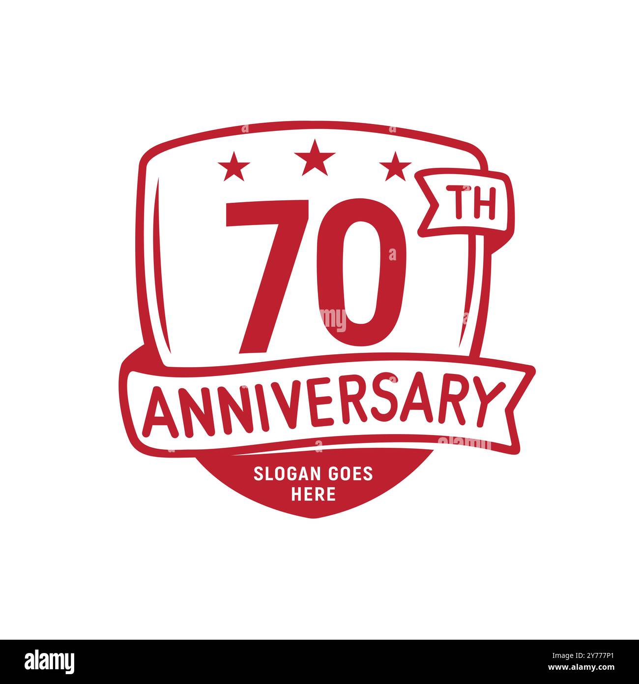 70 years anniversary celebration shield design template. 70th ...
