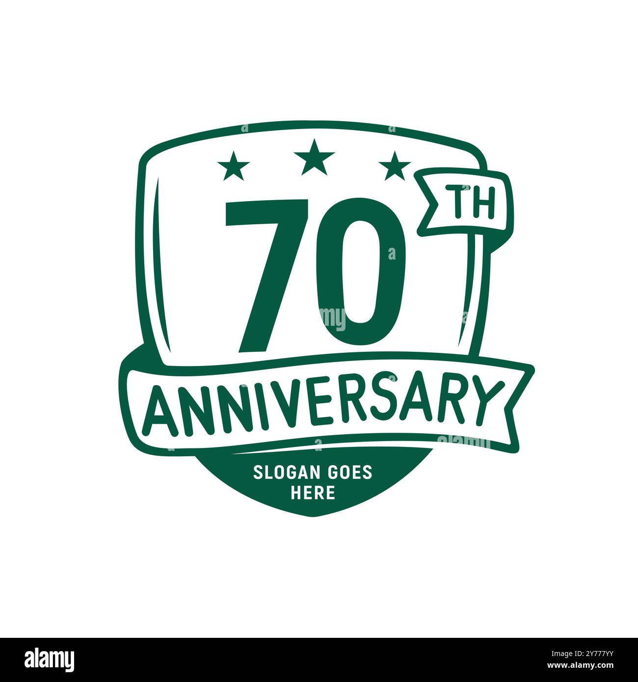 70 years anniversary celebration shield design template. 70th ...