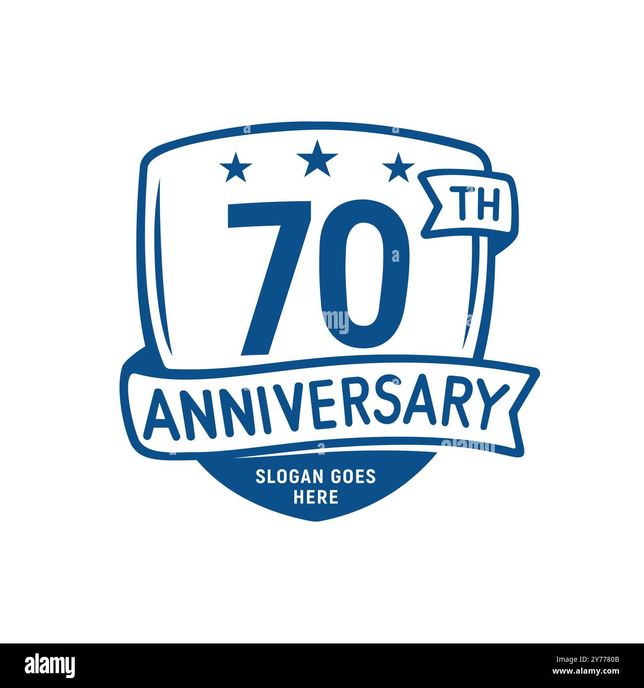 70 years anniversary celebration shield design template. 70th ...