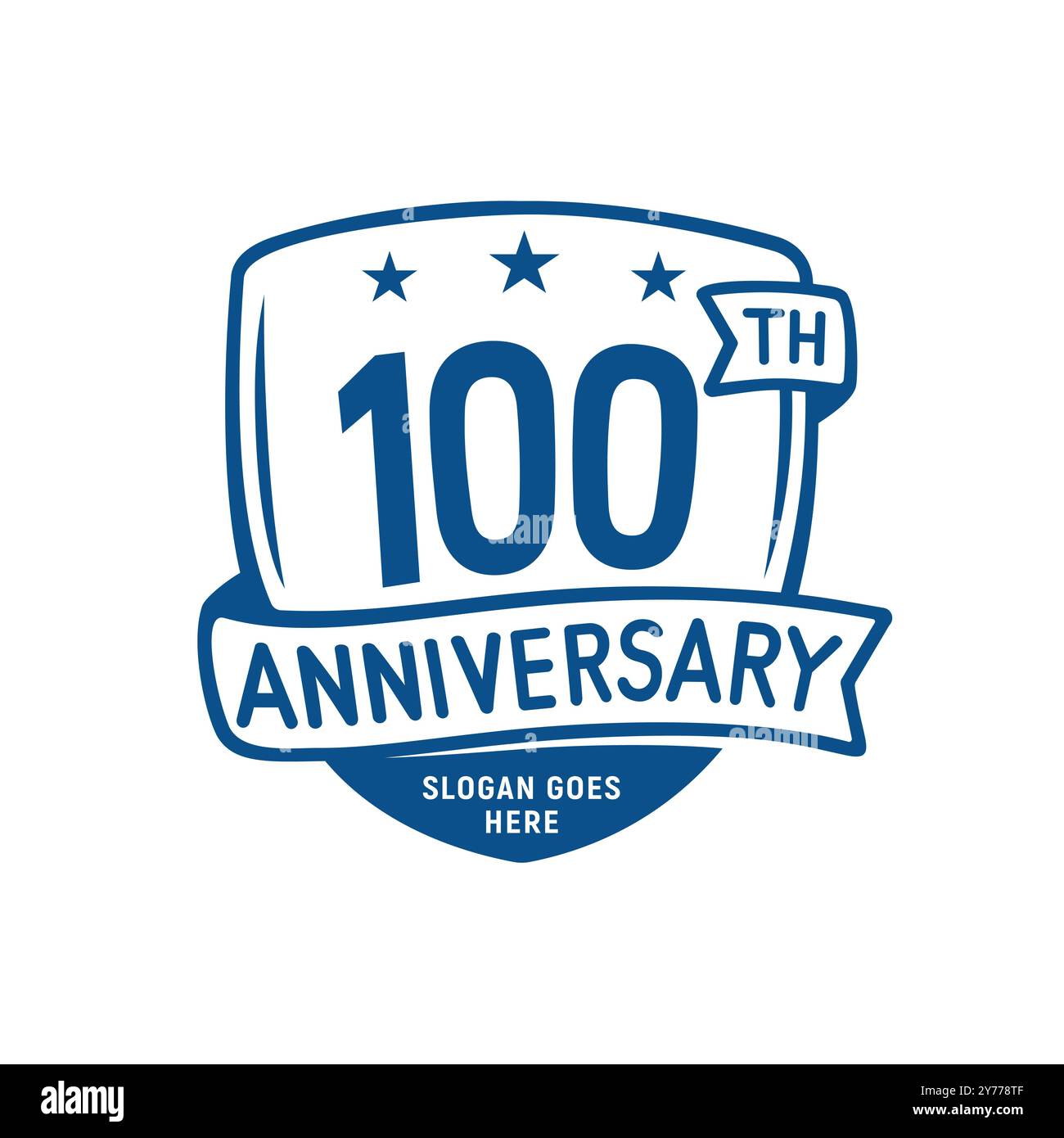 100 years anniversary celebration shield design template. 100th ...