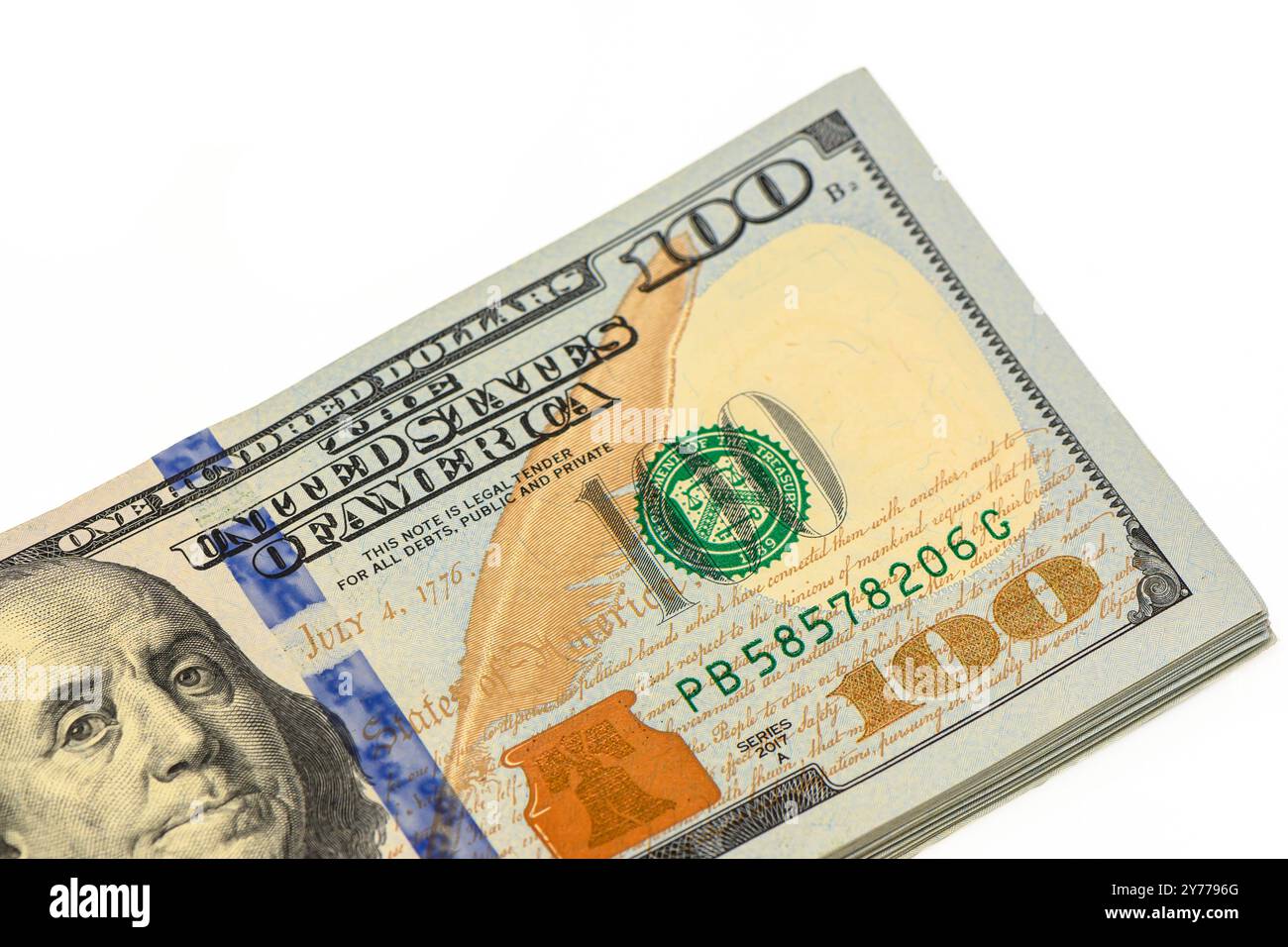 100 dollar bill watermark hi-res stock photography and images - Alamy
