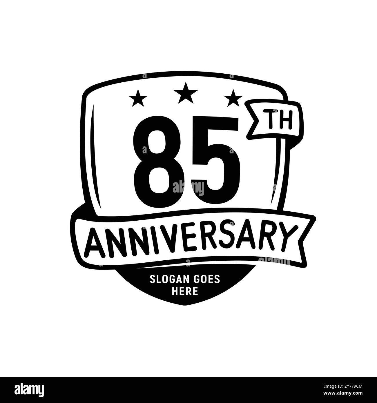 85 years anniversary celebration shield design template. 85th ...