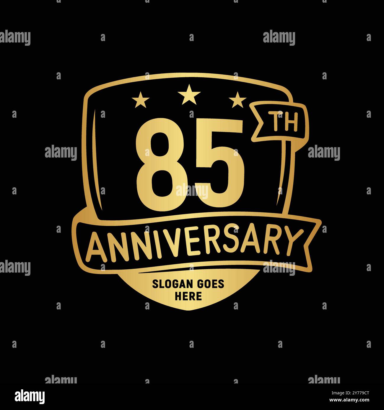 85 years anniversary celebration shield design template. 85th ...