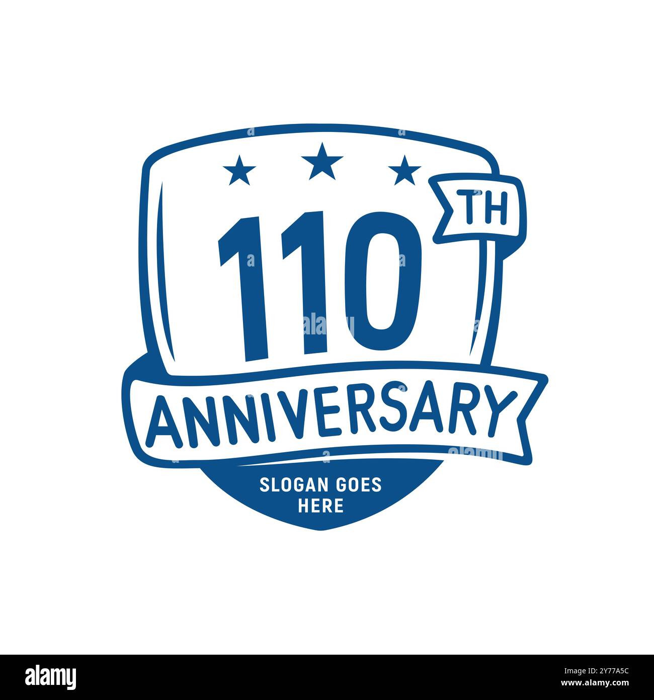 110 years anniversary celebration shield design template. 110th ...