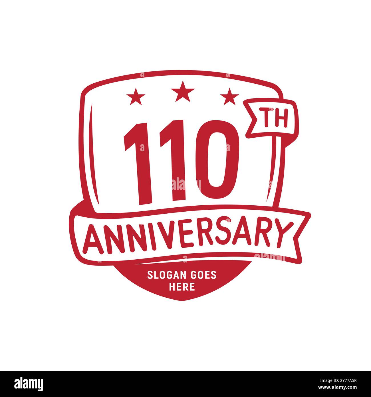 110 years anniversary celebration shield design template. 110th ...