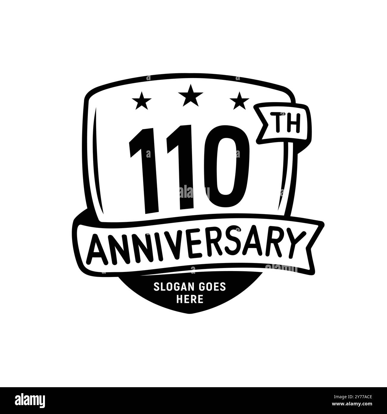 110 years anniversary celebration shield design template. 110th ...
