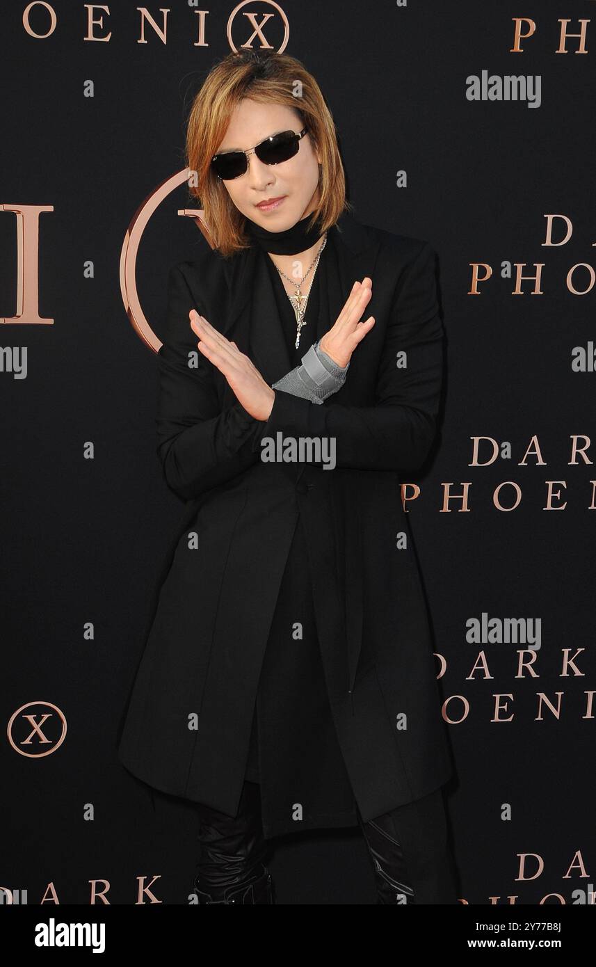 Yoshiki at the Los Angeles premiere of 'Dark Phoenix' held at the TCL Chinese Theatre in ...