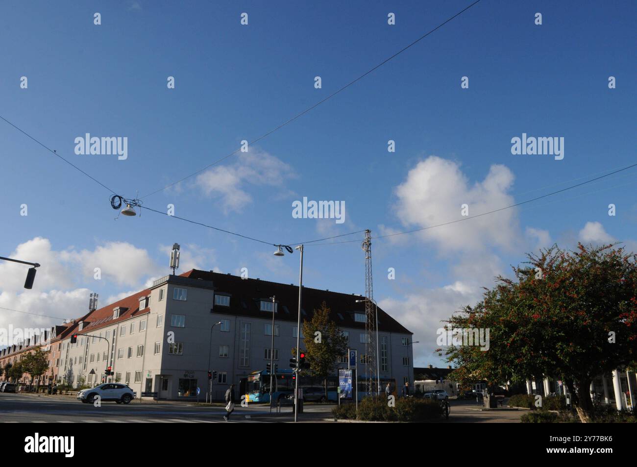 Copenhagen/ DenmarK/28 september 2024/ Electric wires and electric ...