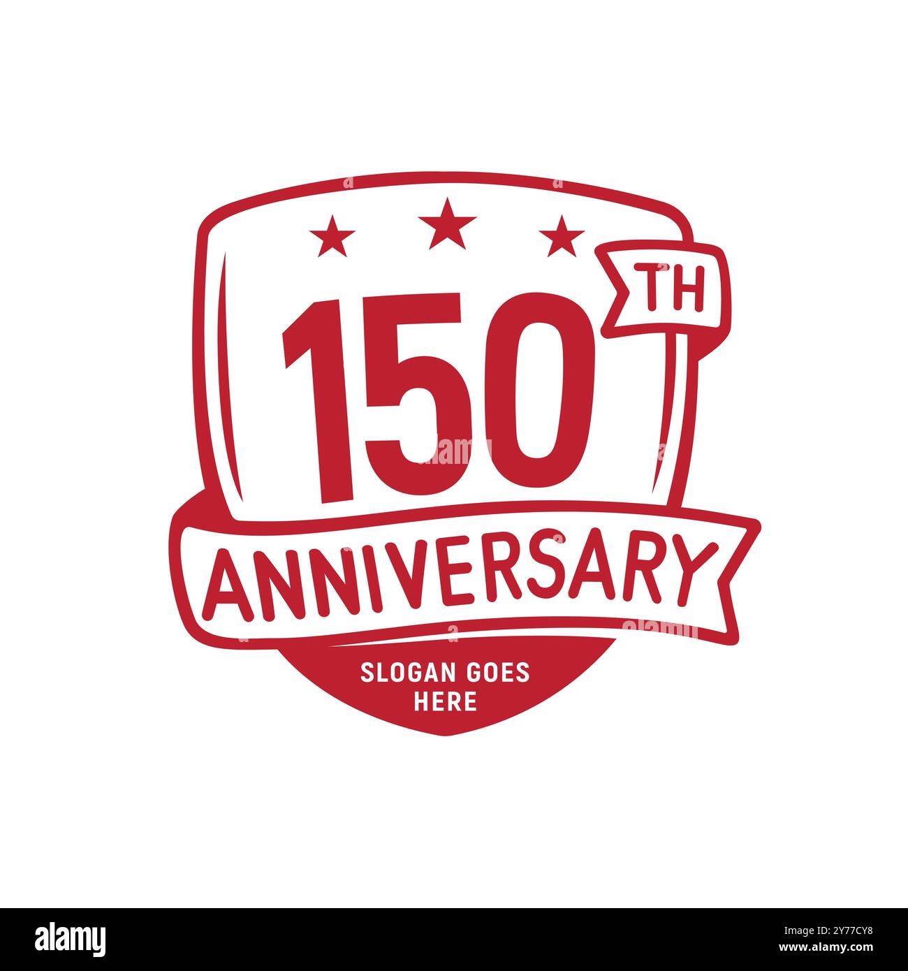 150 years anniversary celebration shield design template. 150th ...