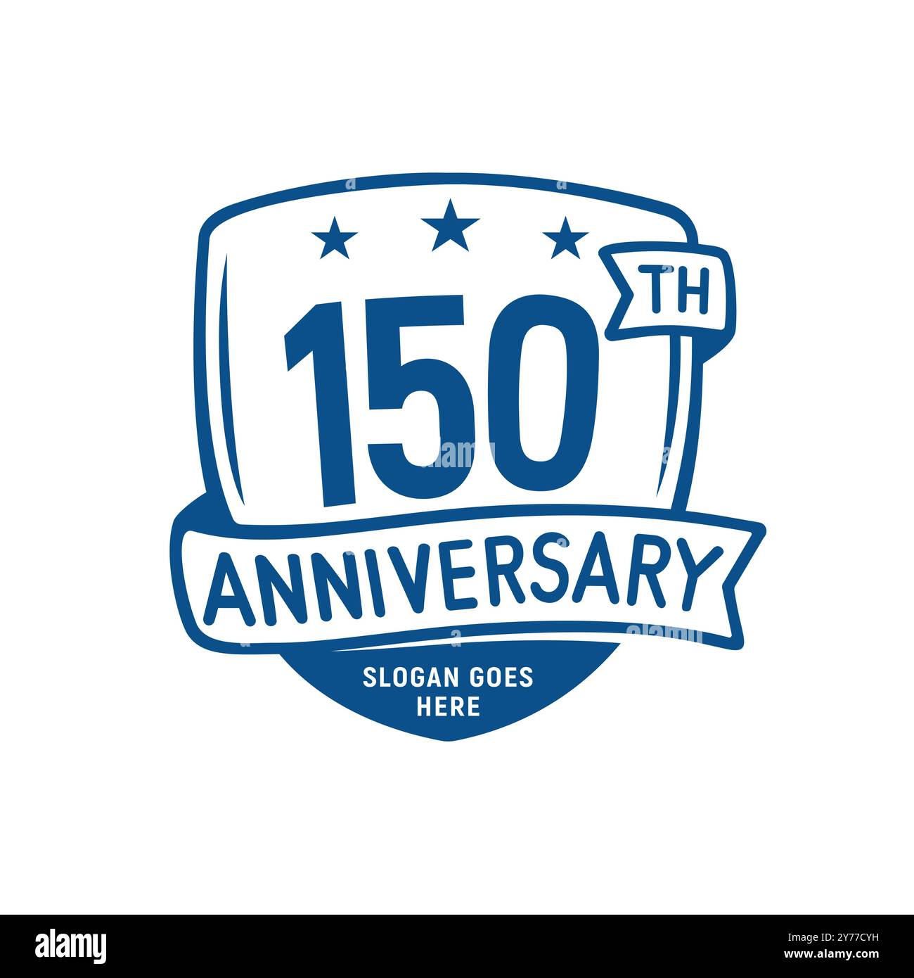150 years anniversary celebration shield design template. 150th ...
