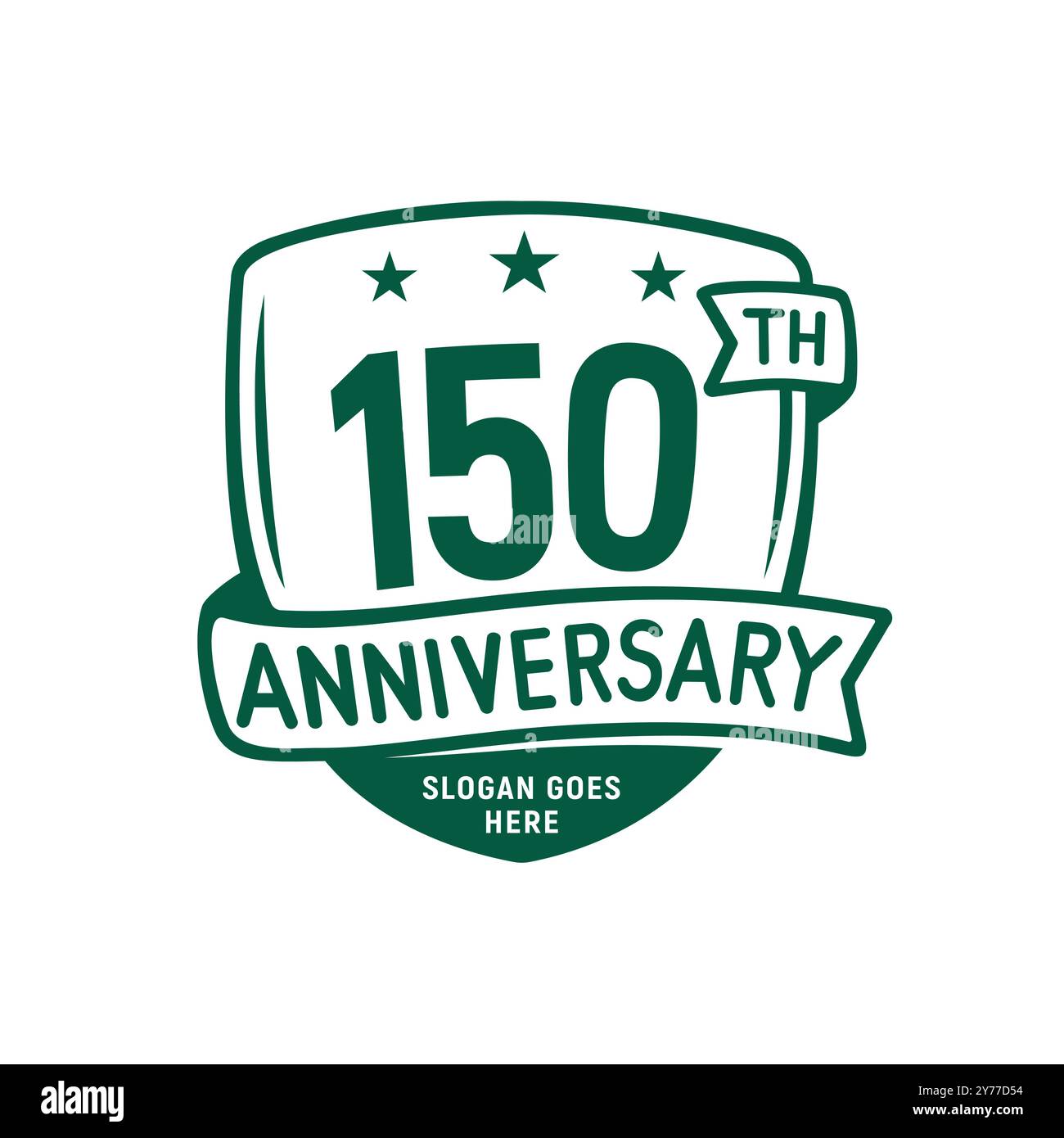 150 years anniversary celebration shield design template. 150th ...
