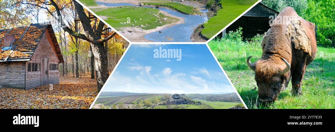 Traveling through the picturesque places of the north of Moldova. Photo ...