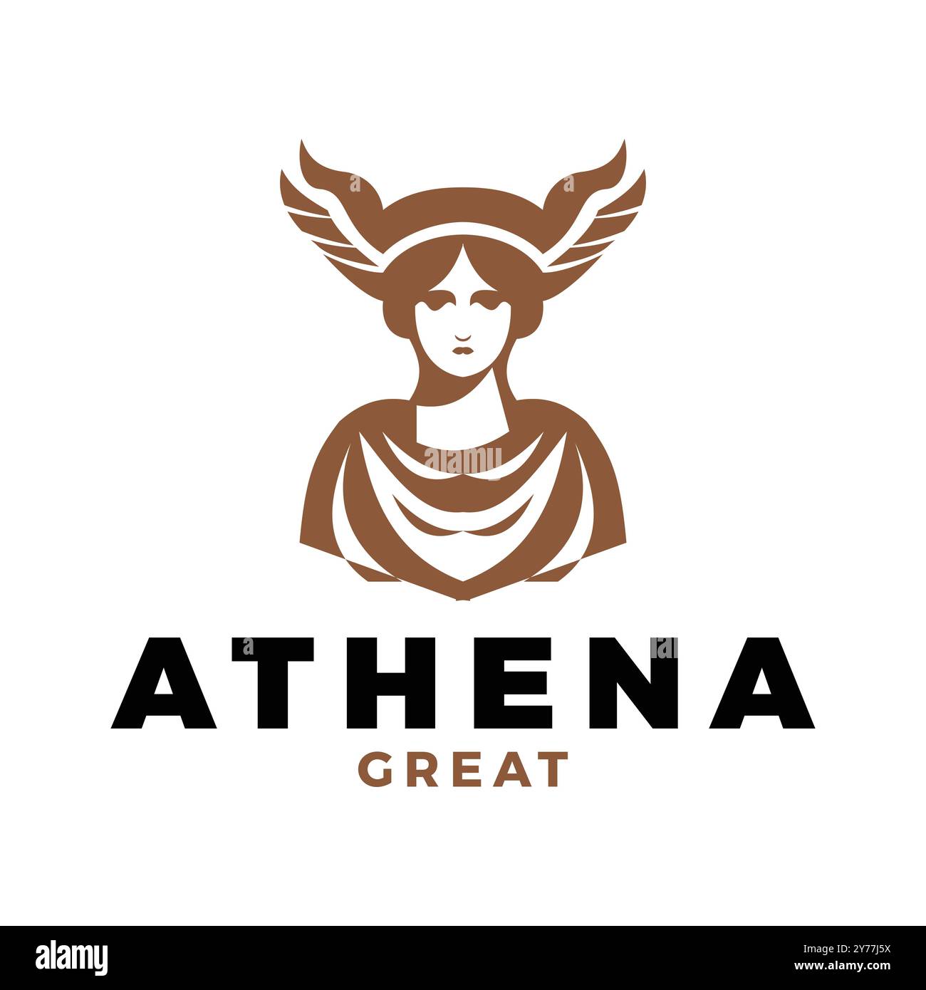Athena Icon Logo Design Template Stock Vector Image & Art - Alamy
