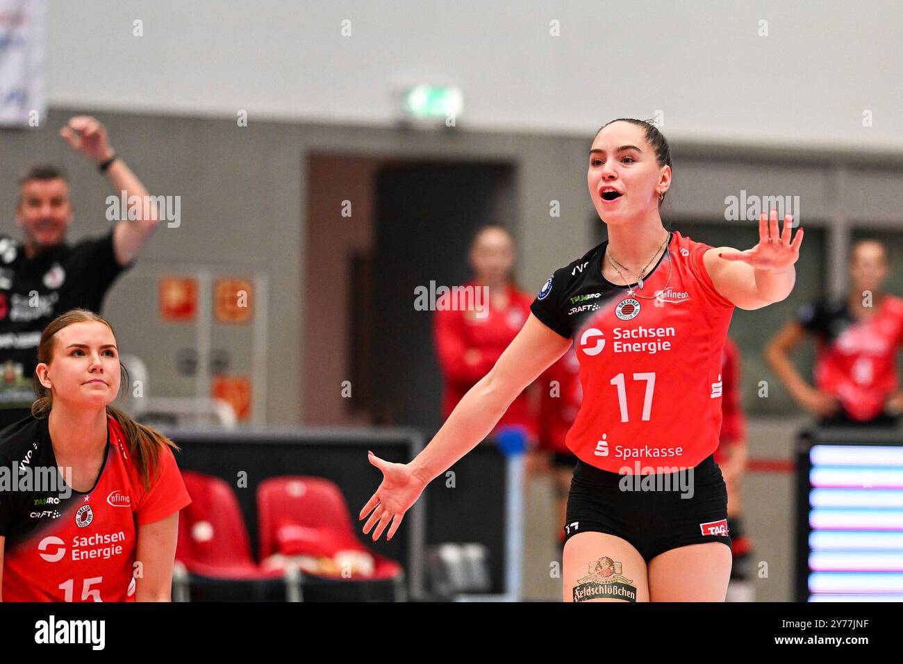 Lorena Lorber Fijok (Dresdner SC, #17) 1. Volleyball Bundesliga Frauen ...
