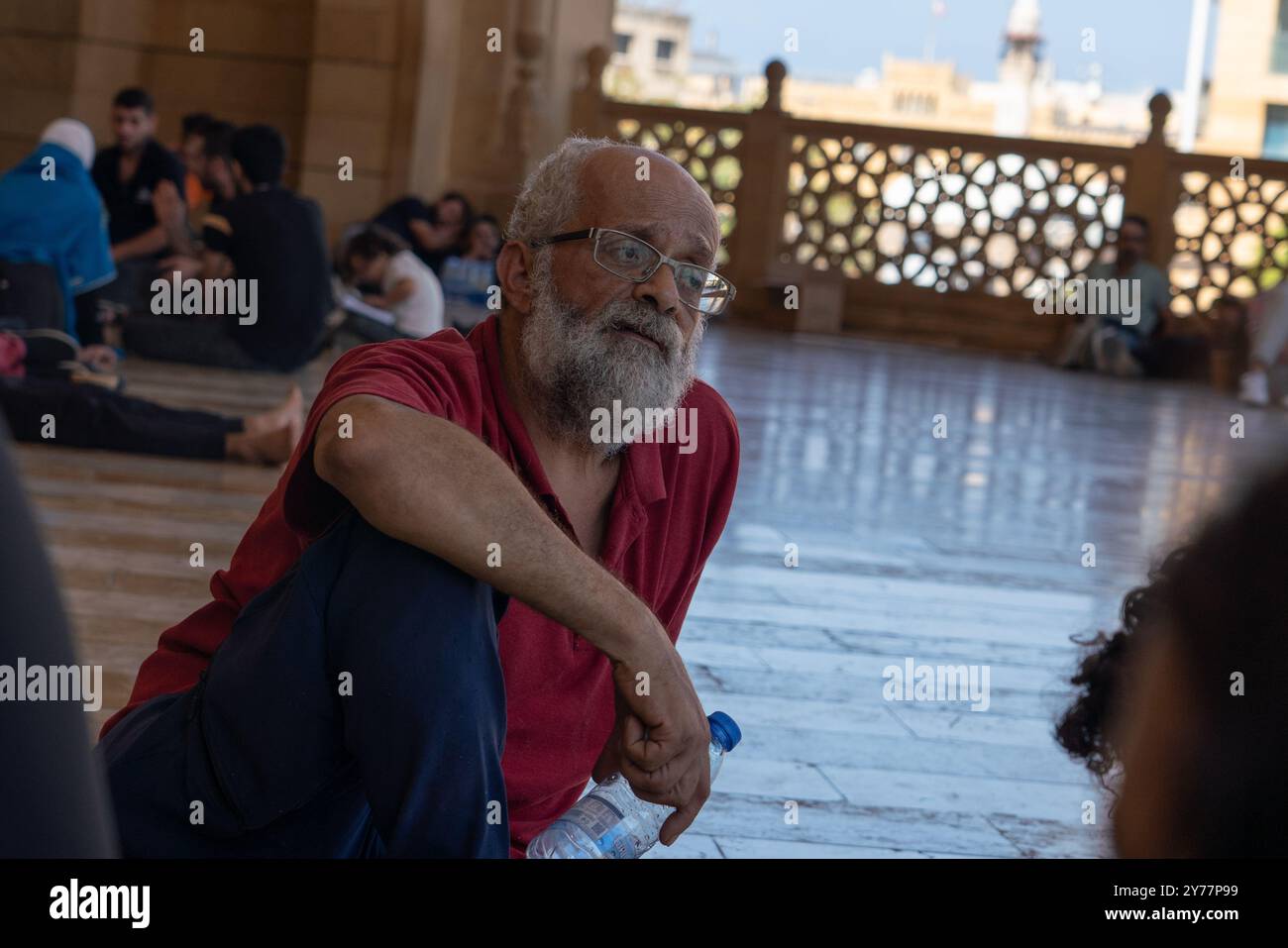 Beirut, Bierut, Lebanon. 28th Sep, 2024. Syrians living in southern ...