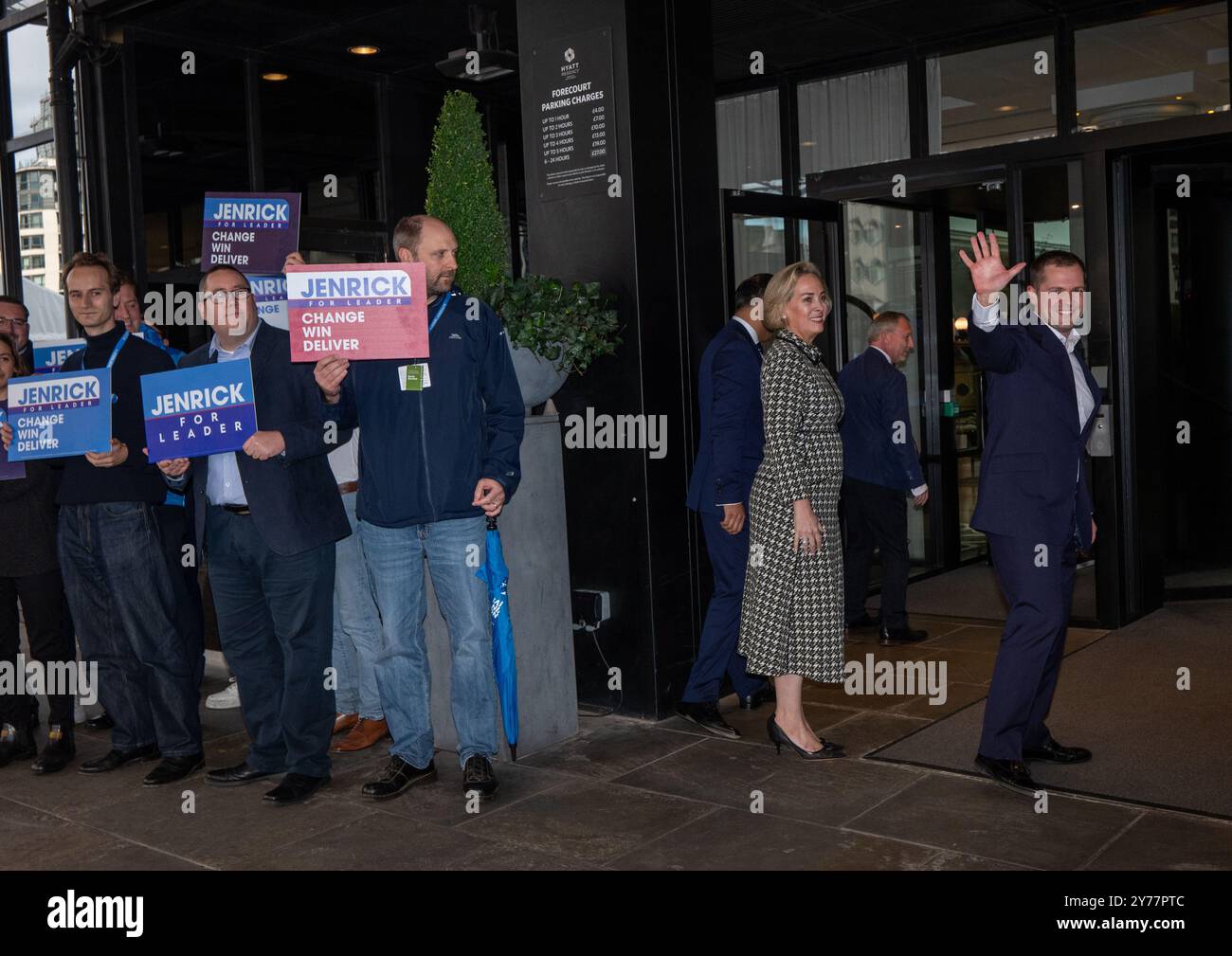 Robert Jenrick with wife Michal Berkner arrives at the Hyatt Hotel ...