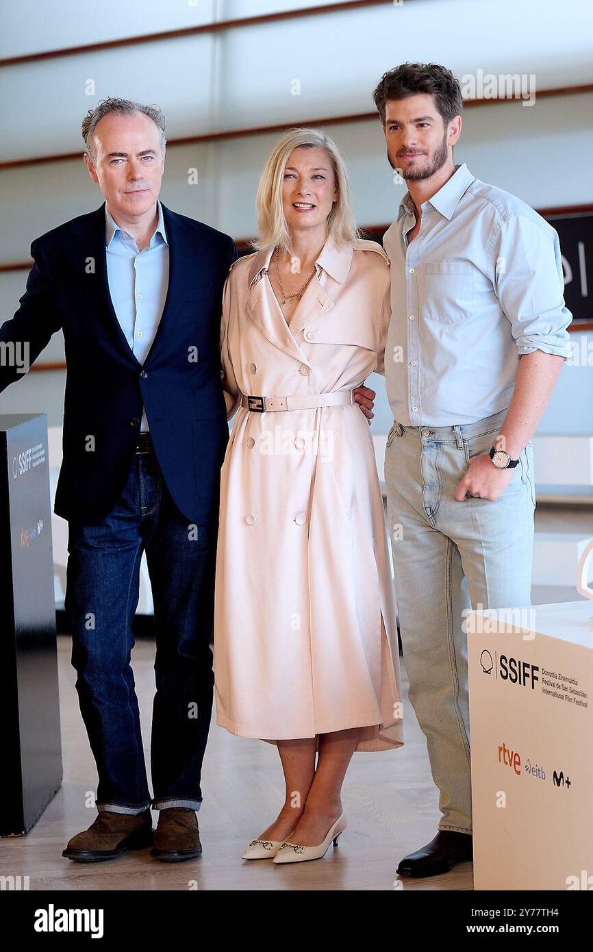 John Crowley, Andrew Garfield, and Fiona Weir attend the photocall for ...