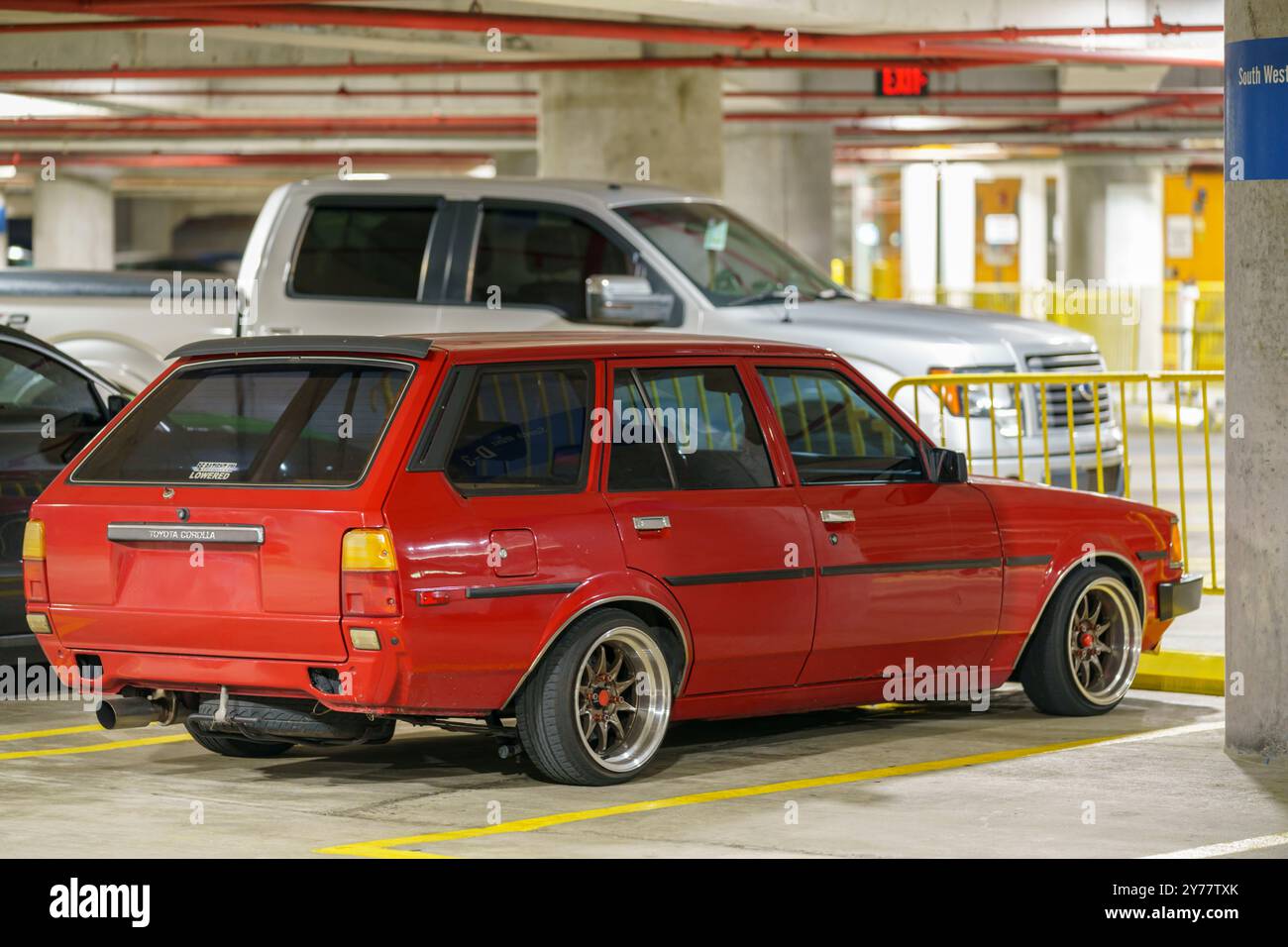 Miami, FL, USA - September 25, 2024: 1980 red Toyota Corolla custom ...